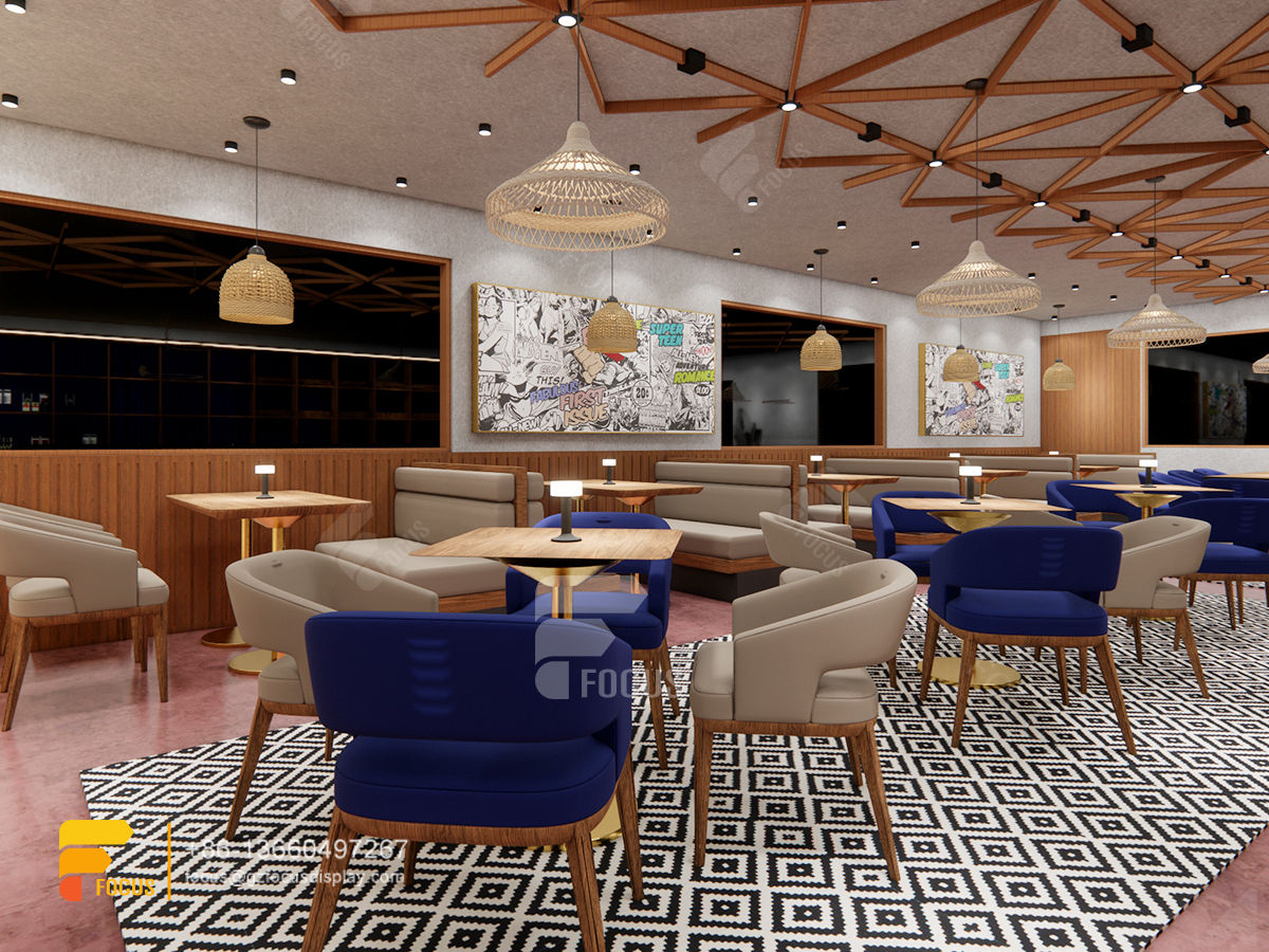 Design Cafe Modern Coffee Display Stand Design Milk Tea Shop