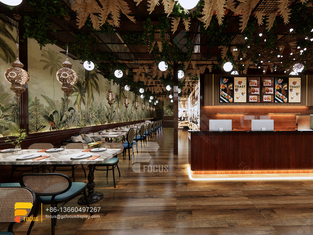 Interior Design Coffee Display Rack Milk Tea House Design