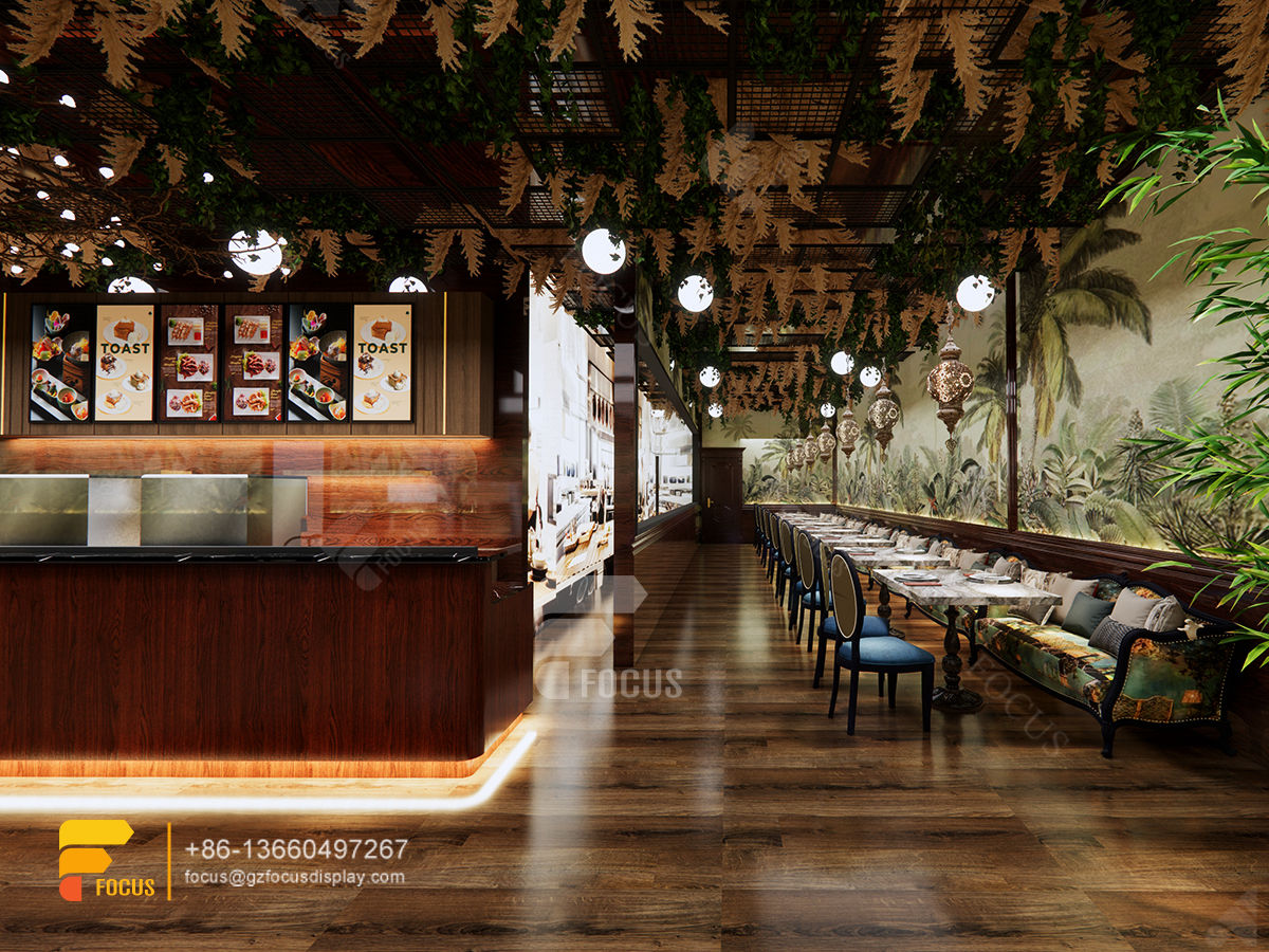 Interior Design Coffee Display Rack Milk Tea House Design