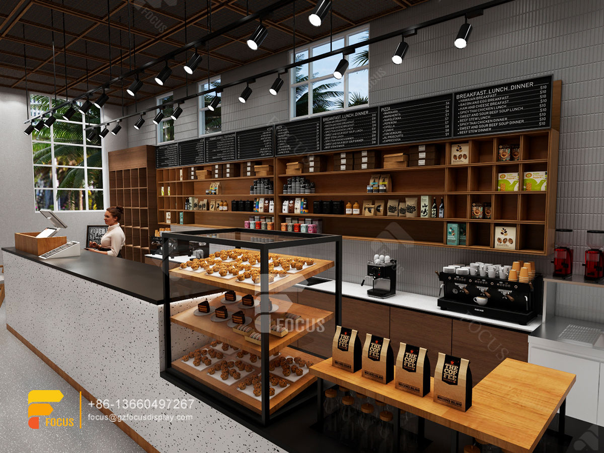 Interior Design Coffee Shop Coffee Bar Counter Layout Bubble Tea Shop ...