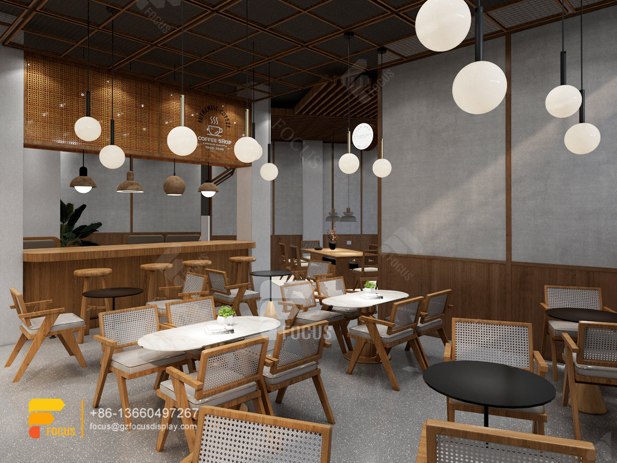 Interior Design Coffee Shop Coffee Bar Counter Layout Bubble Tea Shop ...