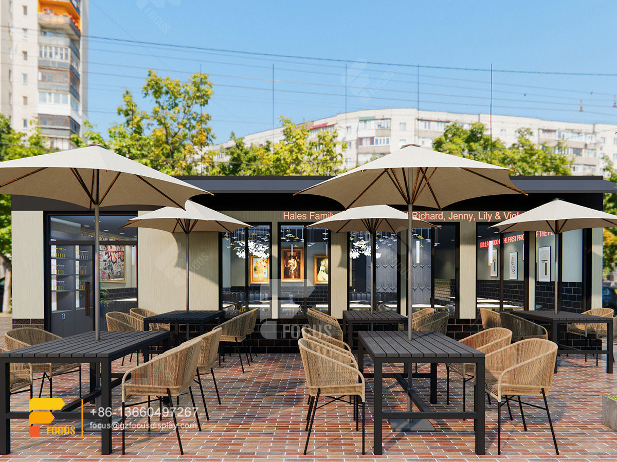 Luxury Cafe Design Coffee Display Stand Simple Milk Tea Shop Design