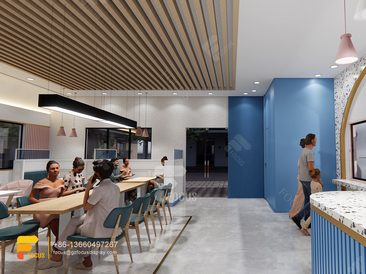 Modern Coffee Shop Design Display Shelving Simple Milk Tea Shop Design