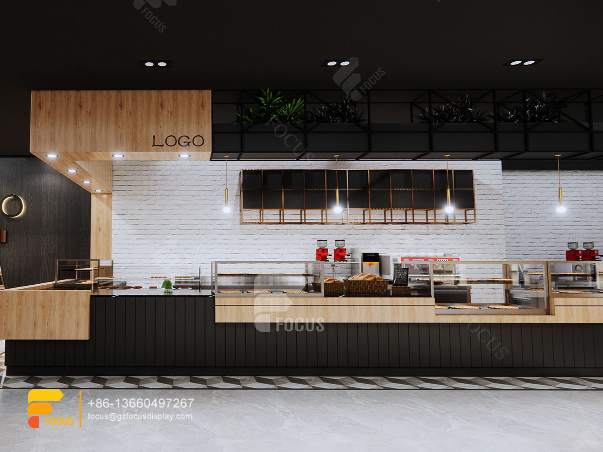 Modern Coffee Shop Interior Design Front Counter Milk Tea Shop Counter ...