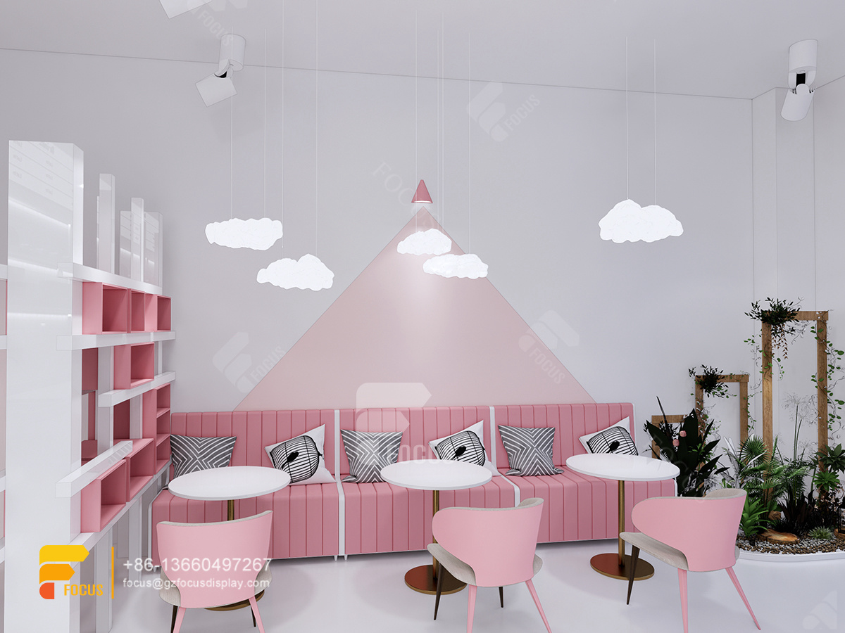 Simple Coffee Shop Design Wooden Cafe Counter Bubble Tea Shop Interior ...