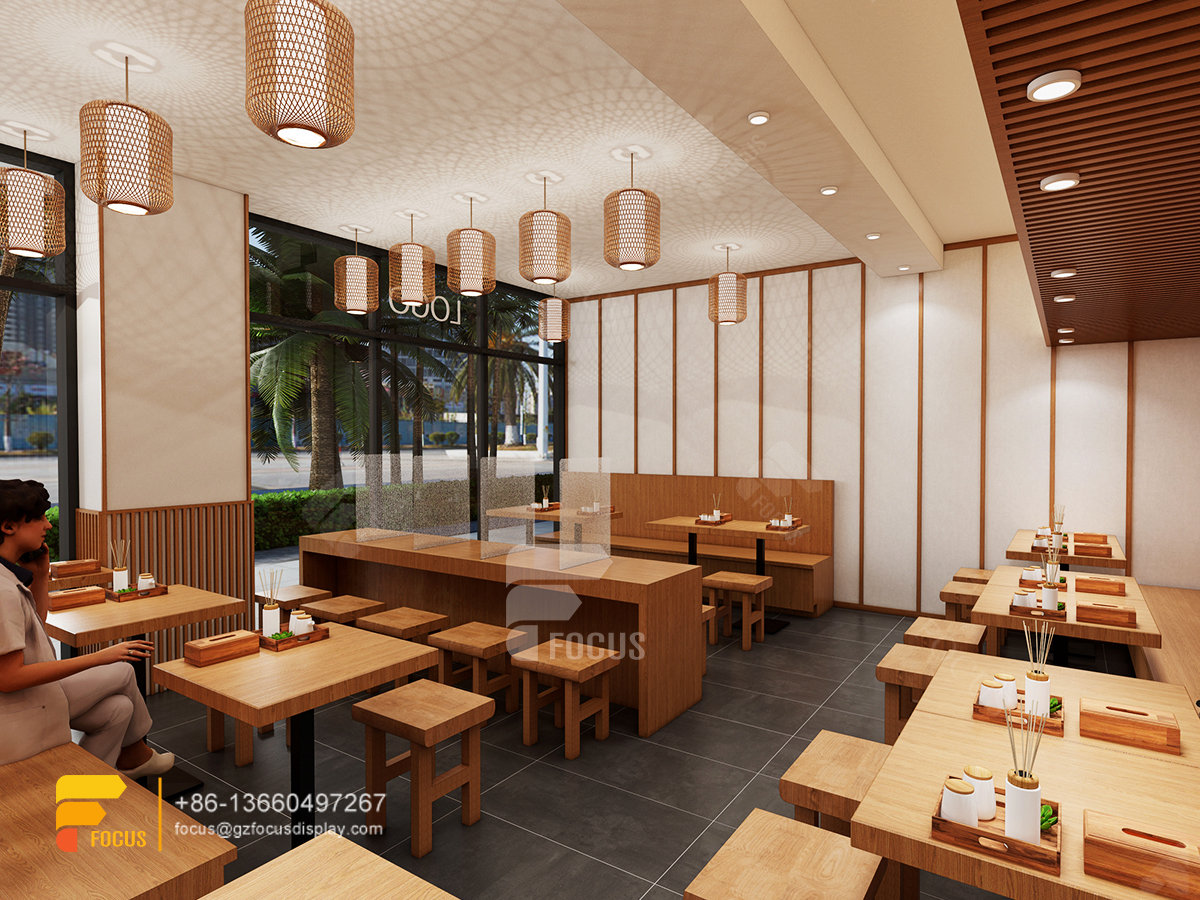 Wood Coffee Shop Design Cashier Counter Milk Tea Interior Design