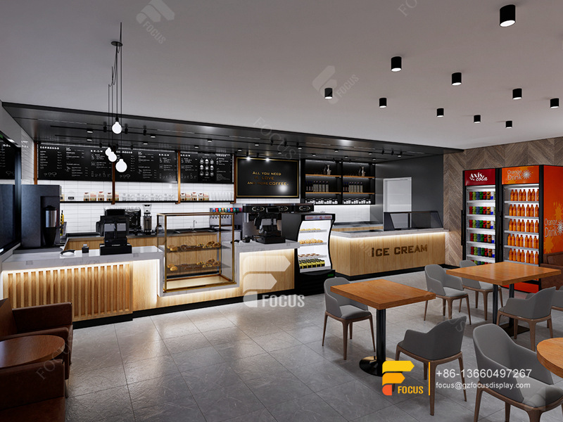 Design Cafe Interior Cafe Service Counter Milk Tea Shop Counter Design
