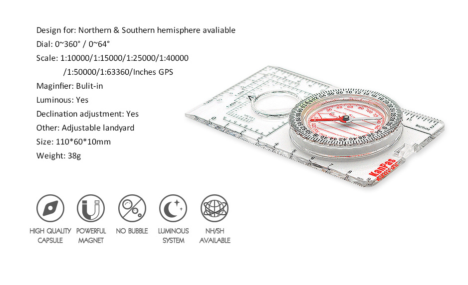 KANPAS accurate militray outdoor expeditions compass with powerful ...