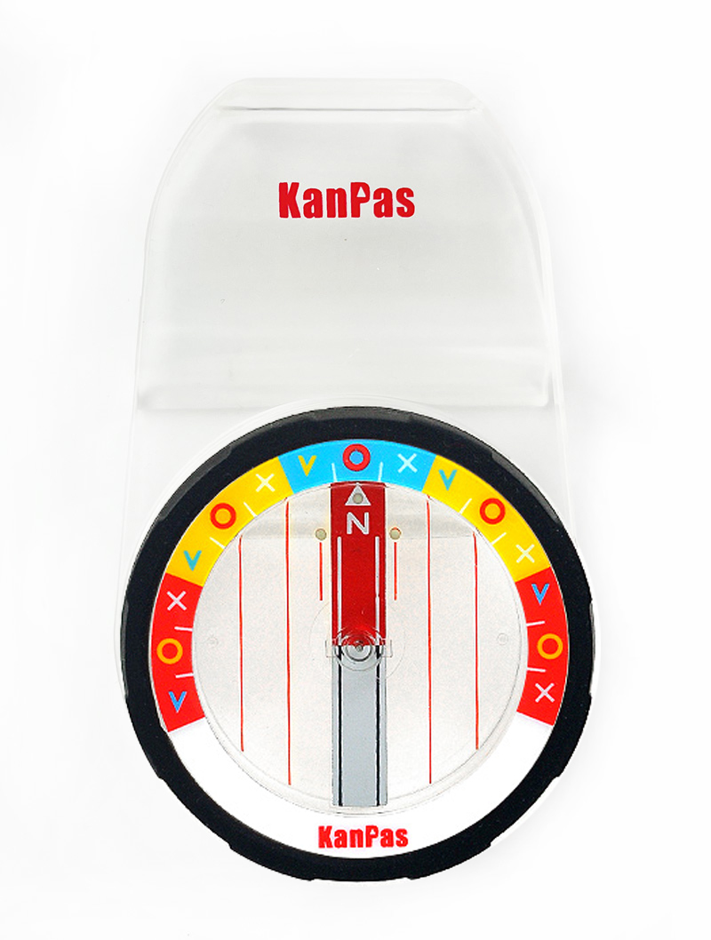 KANPAS MTBO orienteering compass that can clip on the map board