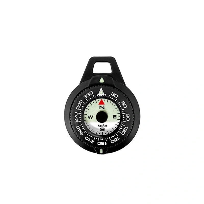 KanPas Luminous EDC Compass with zipper pull ring and lanyard # K-18