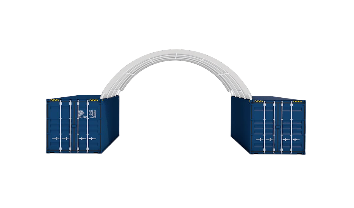 SELA Industrial W20'xL20' PVC Cover Container Shelter