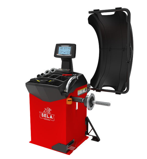 SELA Industrial Wheel Balancer With LCD Screen, Sonar, Laser and Electronic Brake