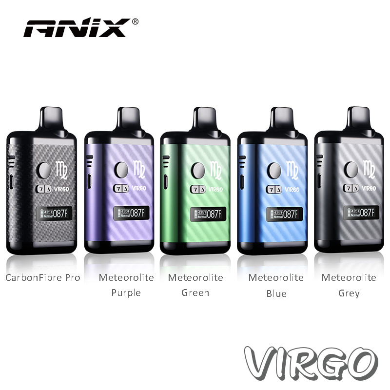 ANIX Virgo Kit Built-in 18400 High discharge Lithium Battery 1300mah Dry Herb Vaporizer LCD ...