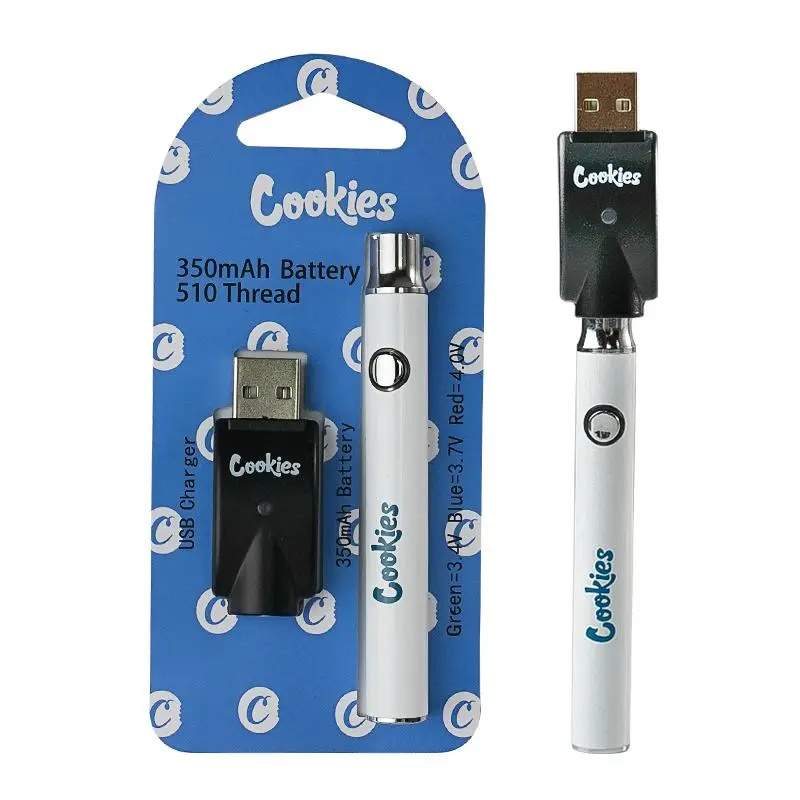 Cookies 350 mAh Preheating Battery Adjustable Voltage With USB Charger Fit For 510 Thread
