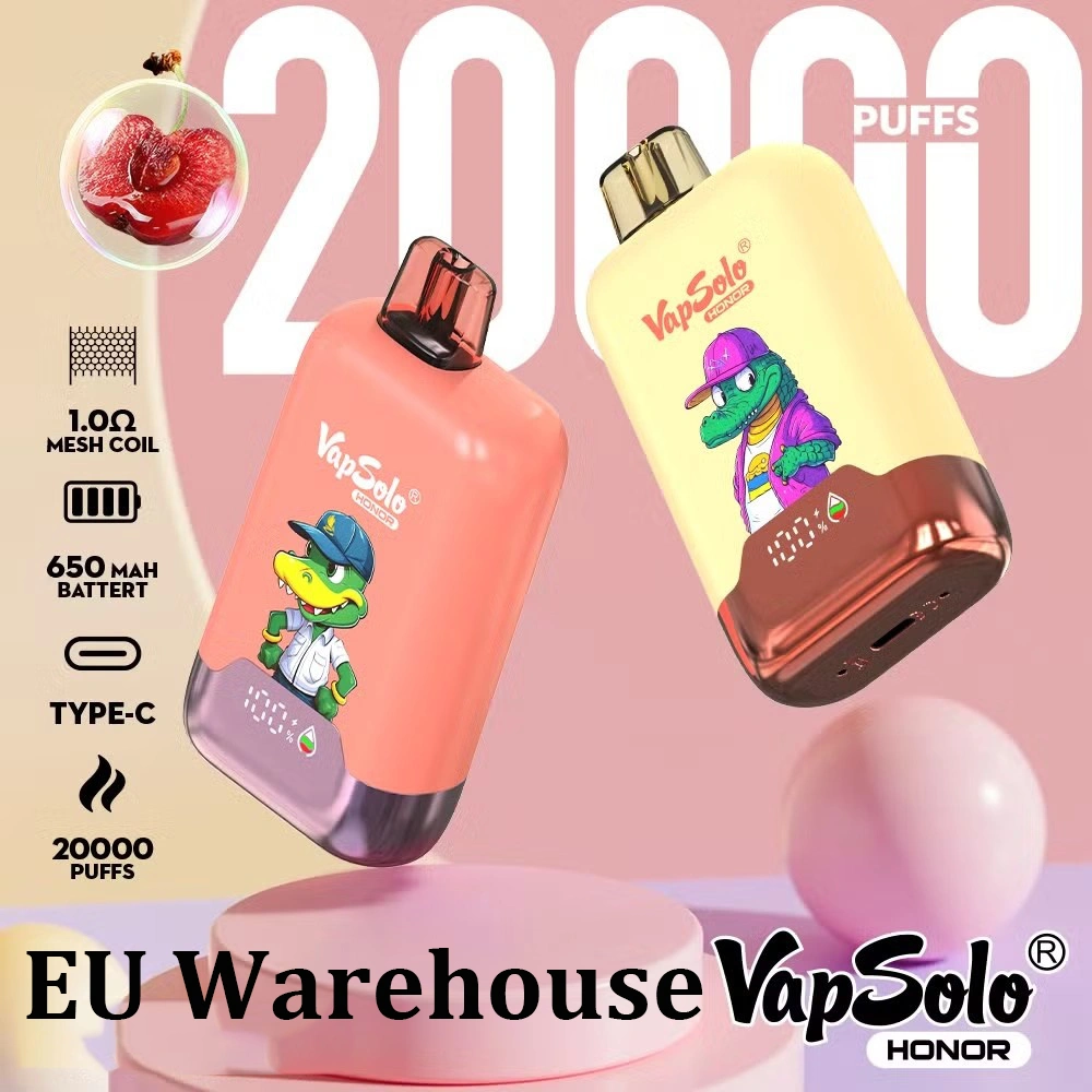 Vapsolo Honor 20000 20K Puffs Disposable Vape EU Warehouse Smart Screen ...