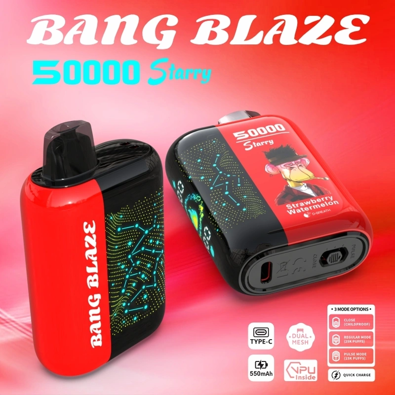 Bang Blaze 50000 Puffs Starry Screen Rechargeable Disposable Vape 50K ...