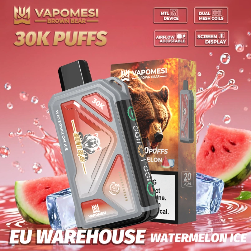 Vapomesi Brown Bear 30000 Puffs Rechargeable Disposable Vape EU Warehouse