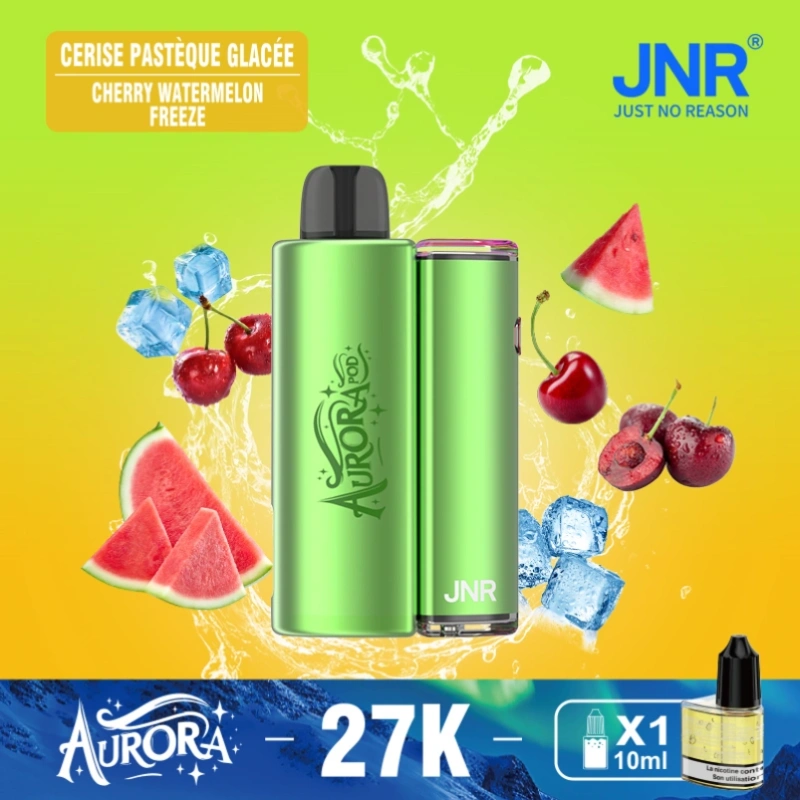 JNR Aurora Replaceable Pod Kit 27000 Puffs TPD Certified Vape 2ml +10ml ...