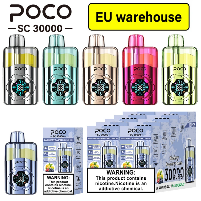 EU Warehouse Poco SC 30000 Puffs Best Disposable Vape 30K LED Display