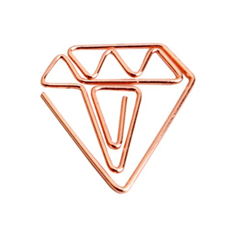 Diamond Shaped Paper Clips in Tin Container