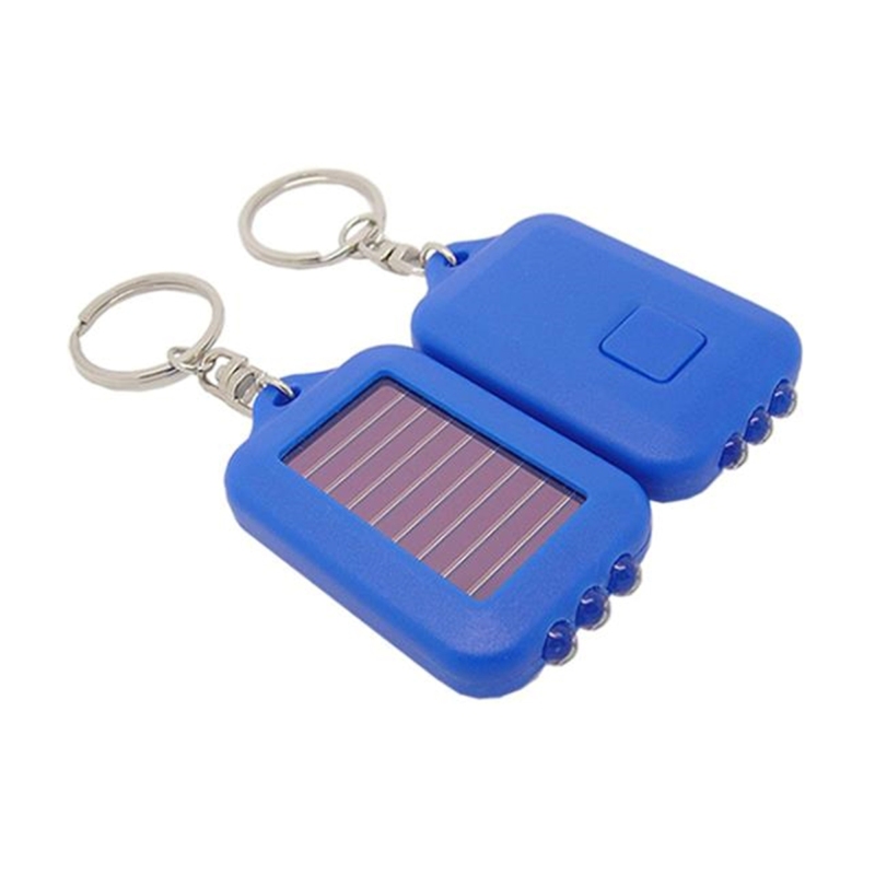 Solar LED Flashlight Keychain