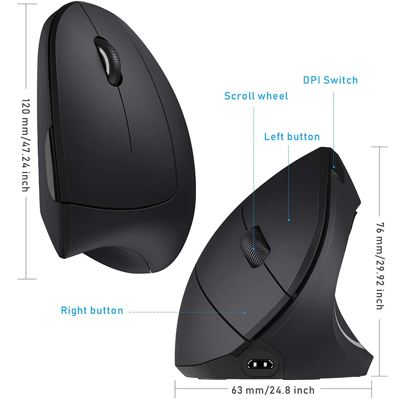 Wireless Vertical Ergonomic Mouse