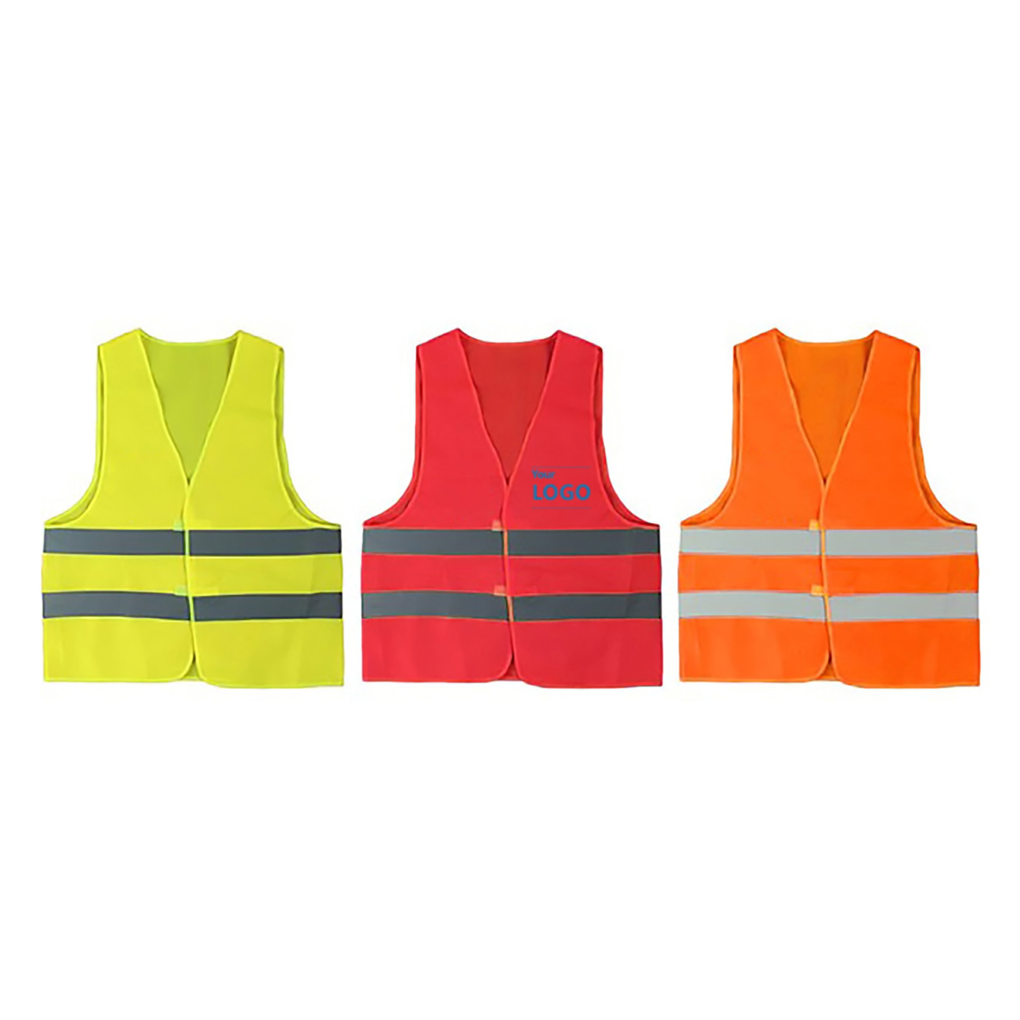 Polyester Reflective Safety Vest with Pouch