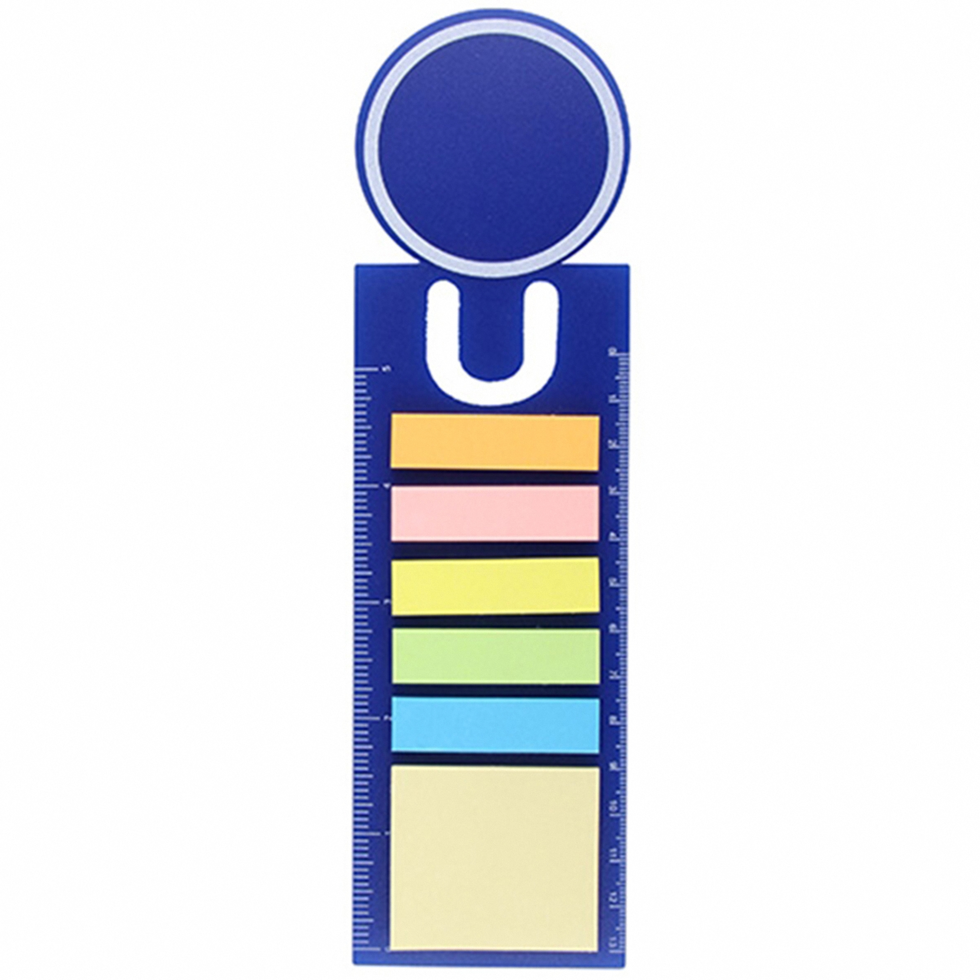 Polypropylene Rectangular Bookmark with Sticky Notes and Ruler