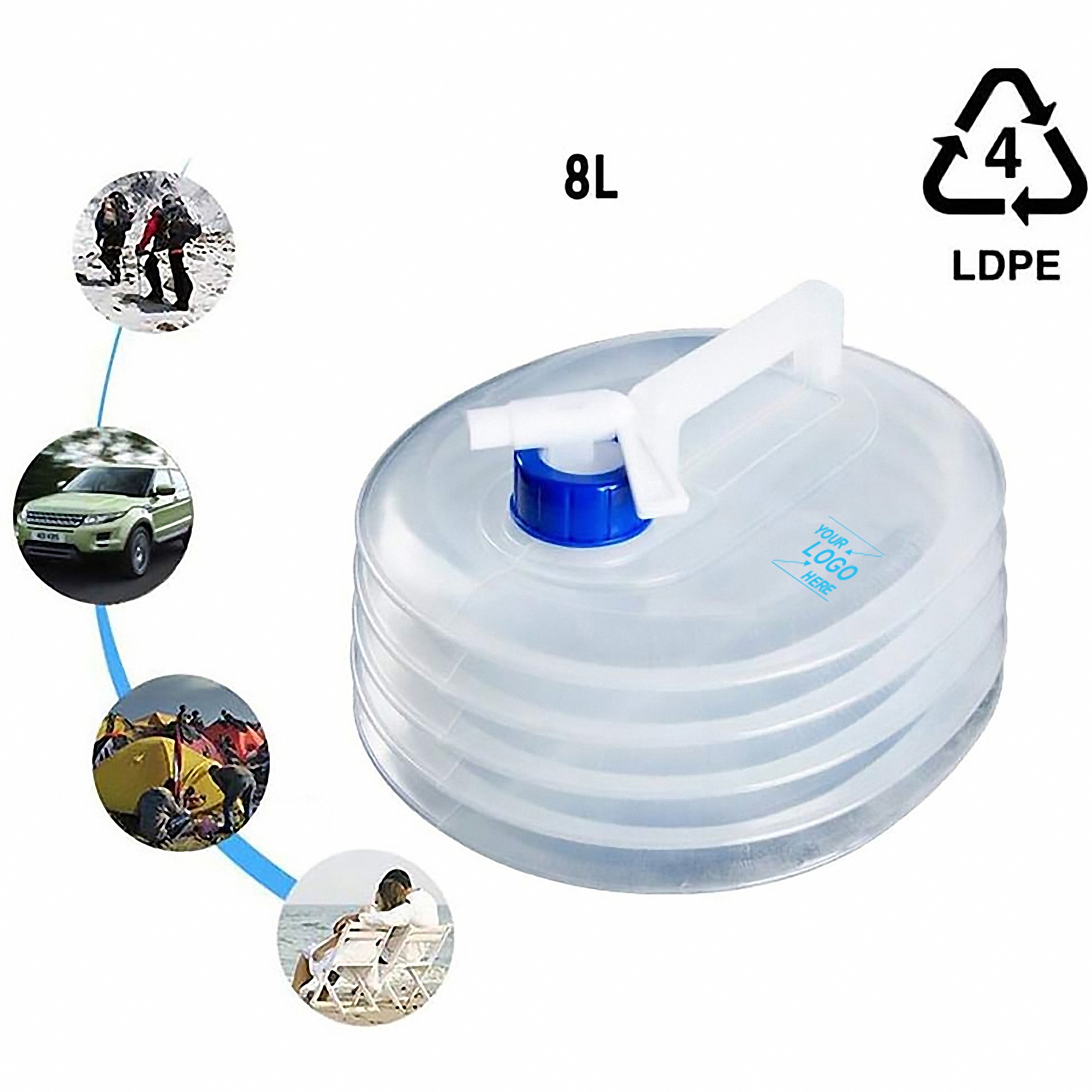 8L Collapsible Polyethylene Water Container
