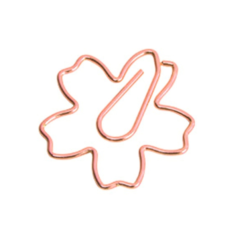 Flower Shaped Paper Clips in Tin Container