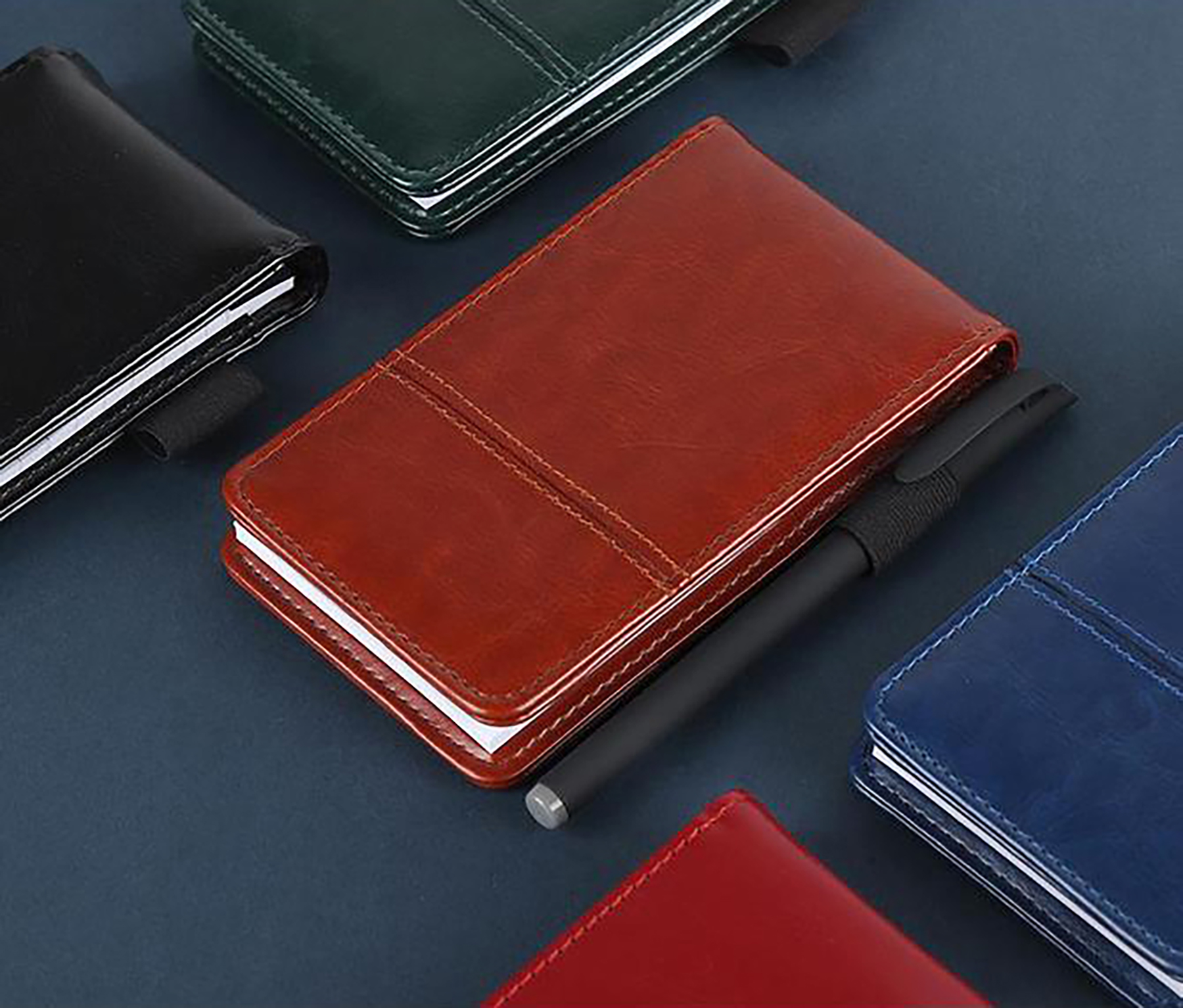 Business office notebook with calculator