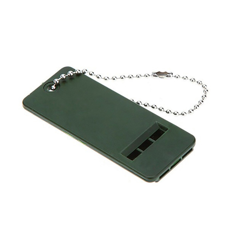 Flat Safety Whistle with Chain