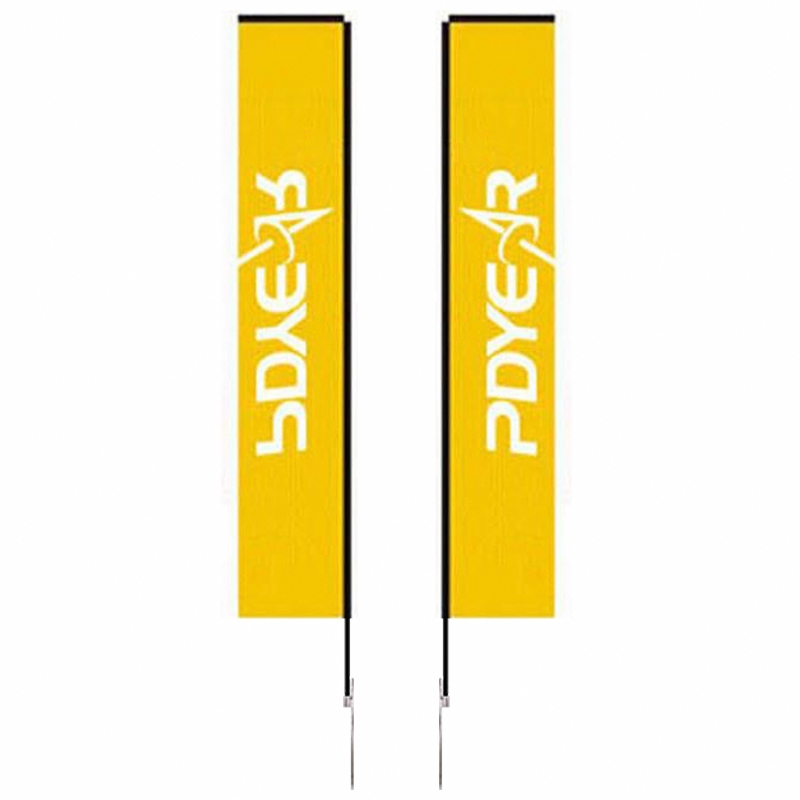 7-Foot Double Sided Half Drop Cloth Banner with Cross Base