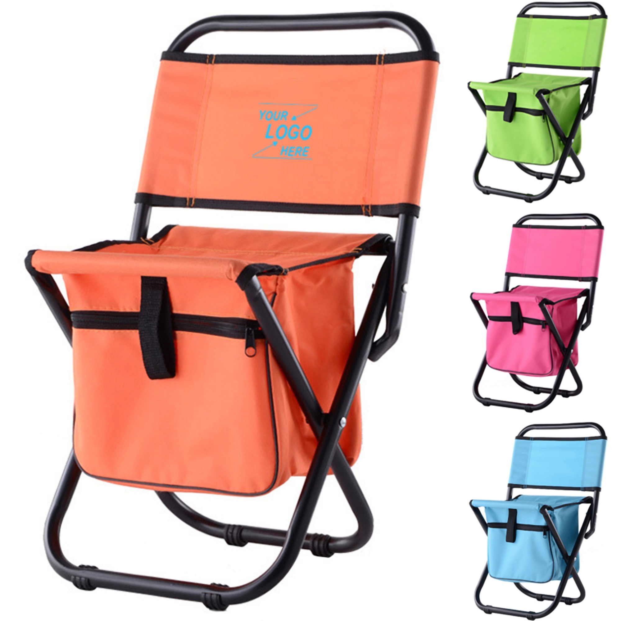 Foldable Camping Chair with Cooler Bag