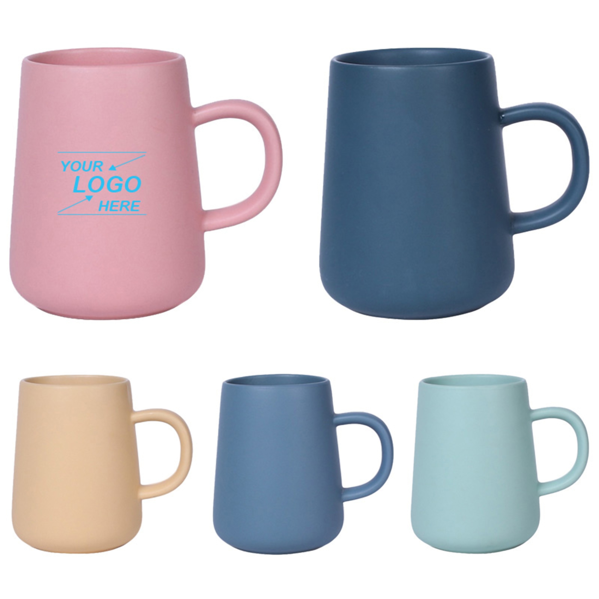 Solid Color Ceramic Coffee Mug