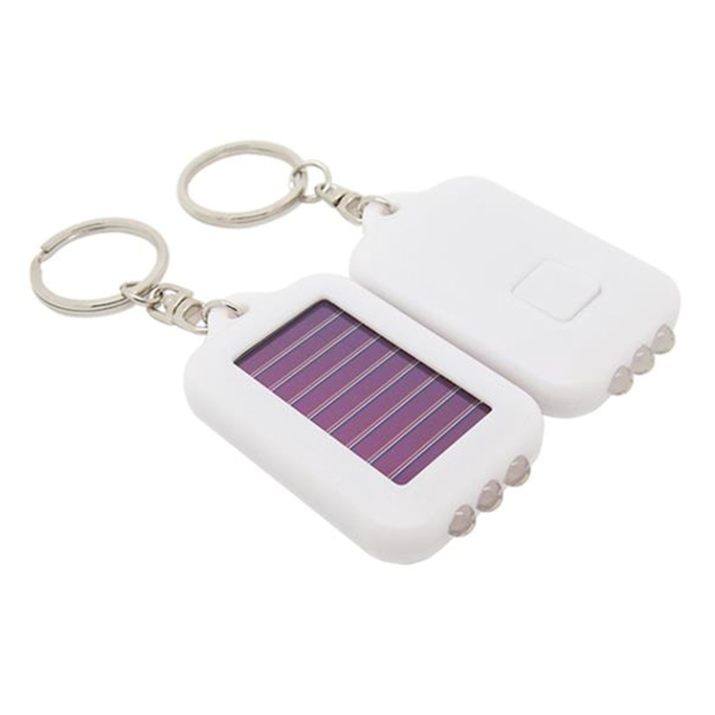 Solar LED Flashlight Keychain
