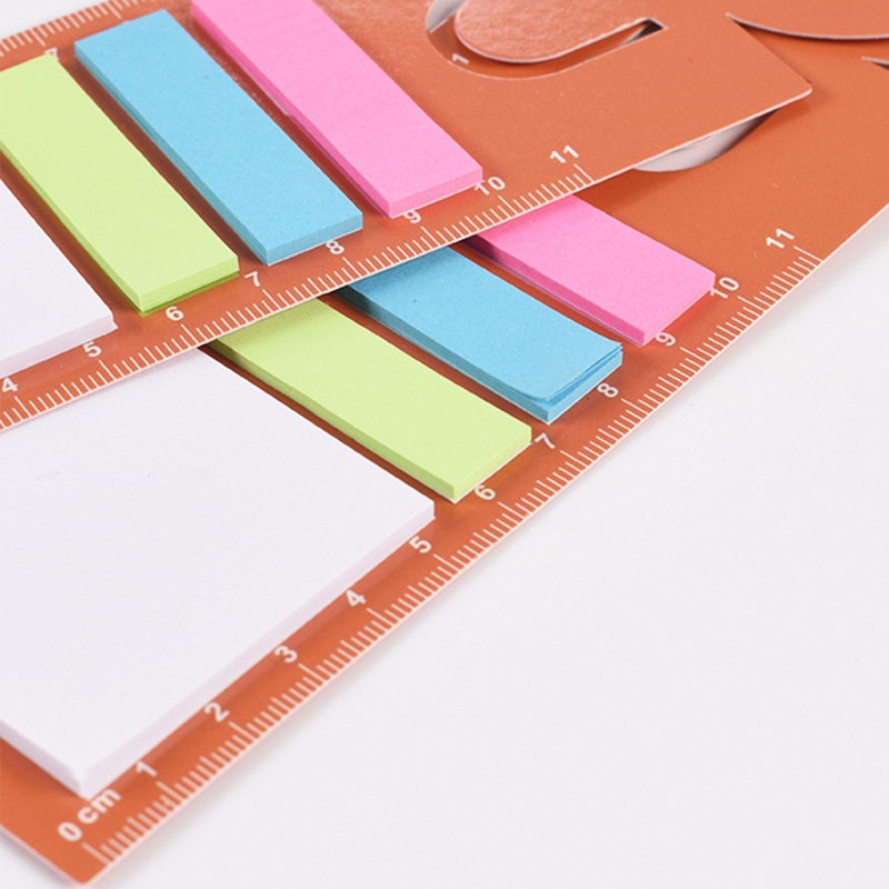 Polypropylene Rectangular Bookmark with Sticky Notes and Ruler