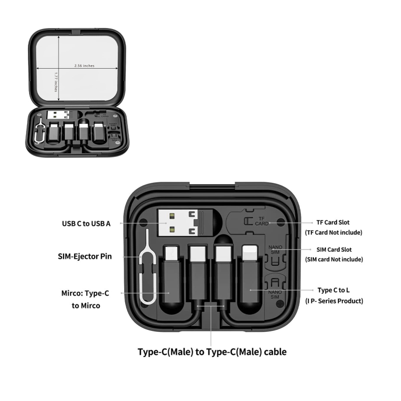 Multi Charging Cable Adapter Kit