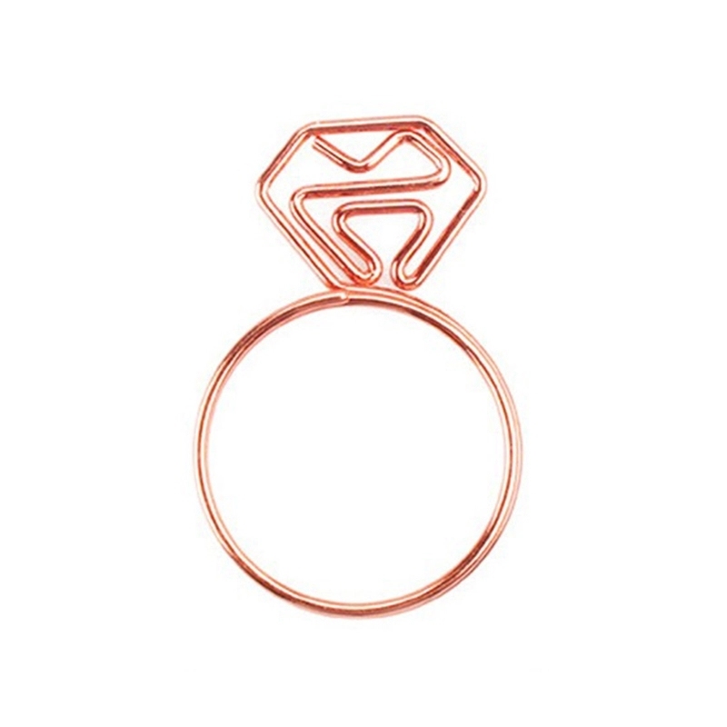 Diamond Ring Shaped Paper Clips in Tin Container,OFFICE
