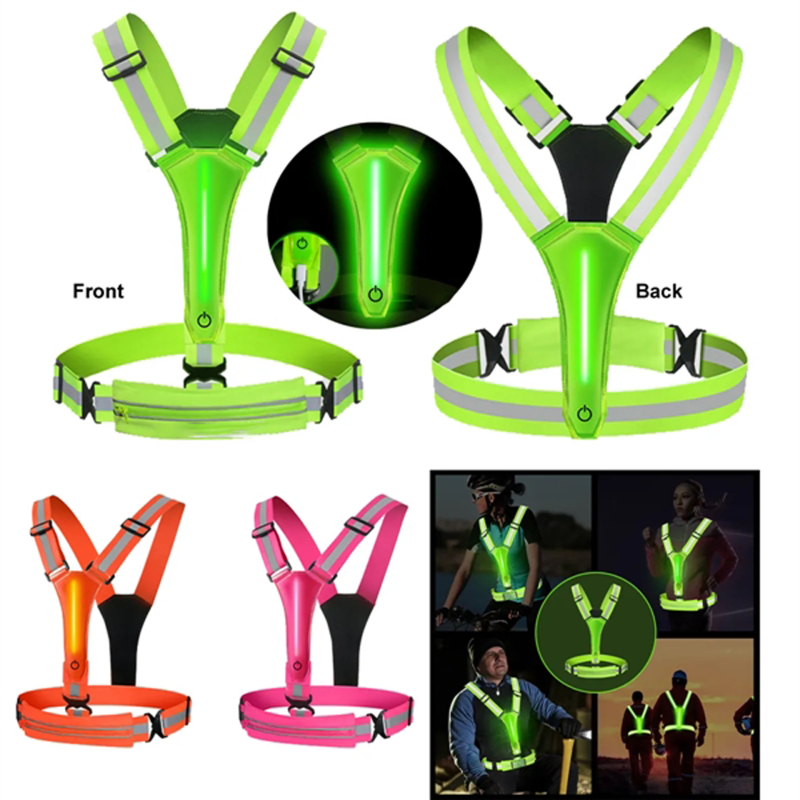 LED Safety Vest for Night Walking and Running,OFFICE