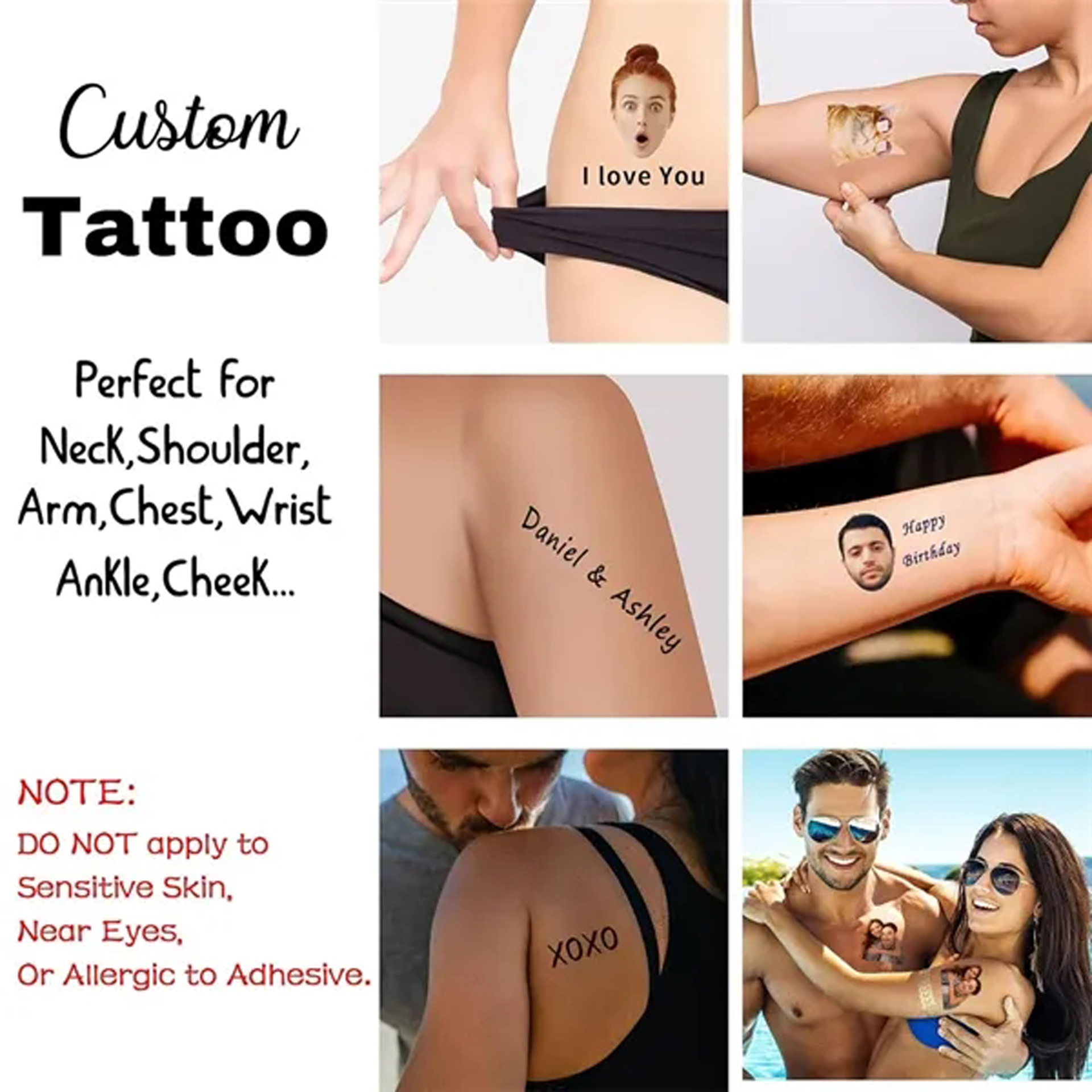 Personalized Temporary Tattoos - All Sizes,CONCERTS, PARTIES & CLUBS
