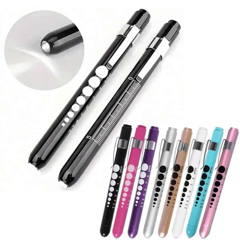 Professional Reusable LED Medical Penlight with Integrated Pupil Gauge ...