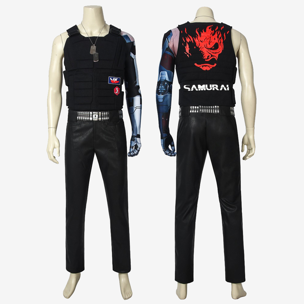 Cyberpunk 2077 Johnny Silverhand Costume Cosplay Suit Keanu Reeves Full ...