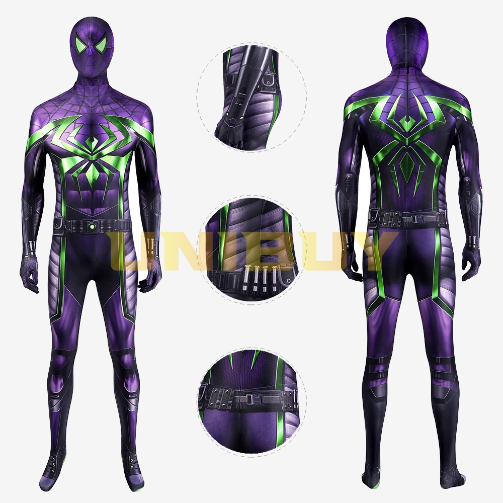 Marvel's Spider-Man Miles Morales Purple Reign Suit Costume Cosplay Unibuy