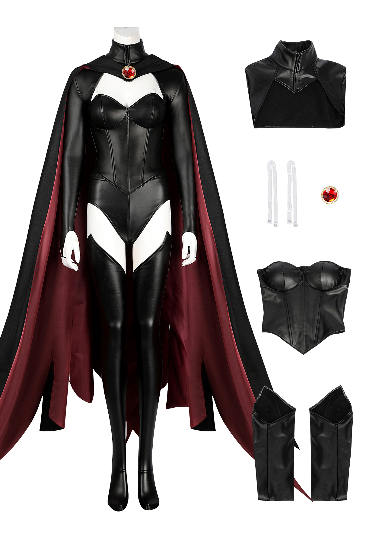 X-Men 97 Goblin Queen Costume Cosplay Suit Madelyne Pryor Cloak Unibuyplus