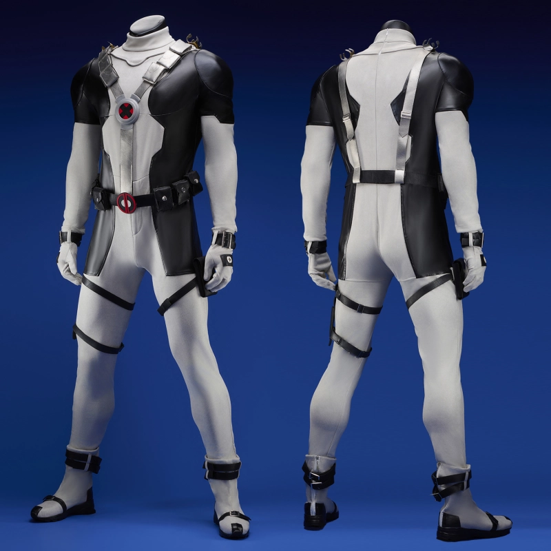 X-Force Deadpool Costume Cosplay Suit Wade Wilson Grey Outfit Unibuyplus