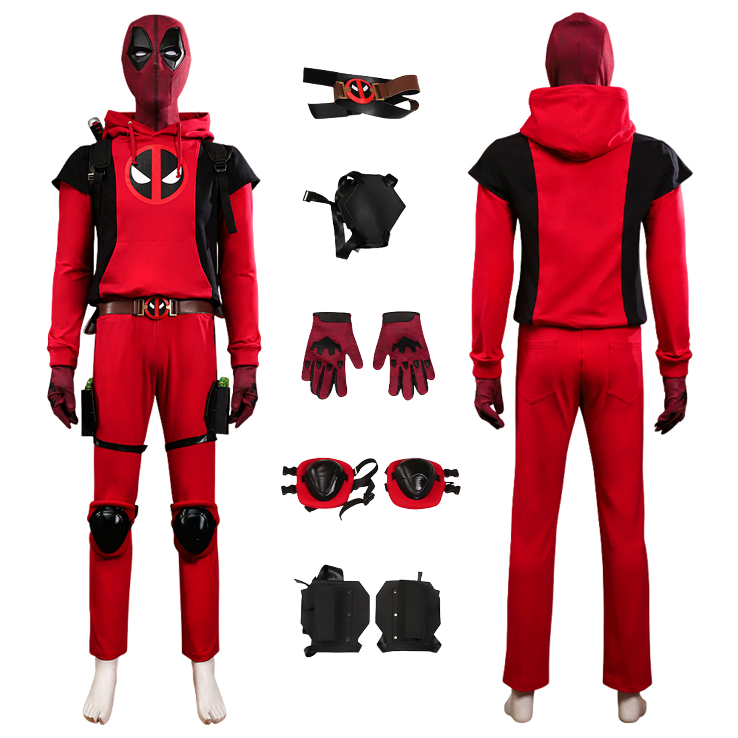 Kidpool Costume Cosplay Suit Deadpool 3 Youth Hoodies Unibuyplus