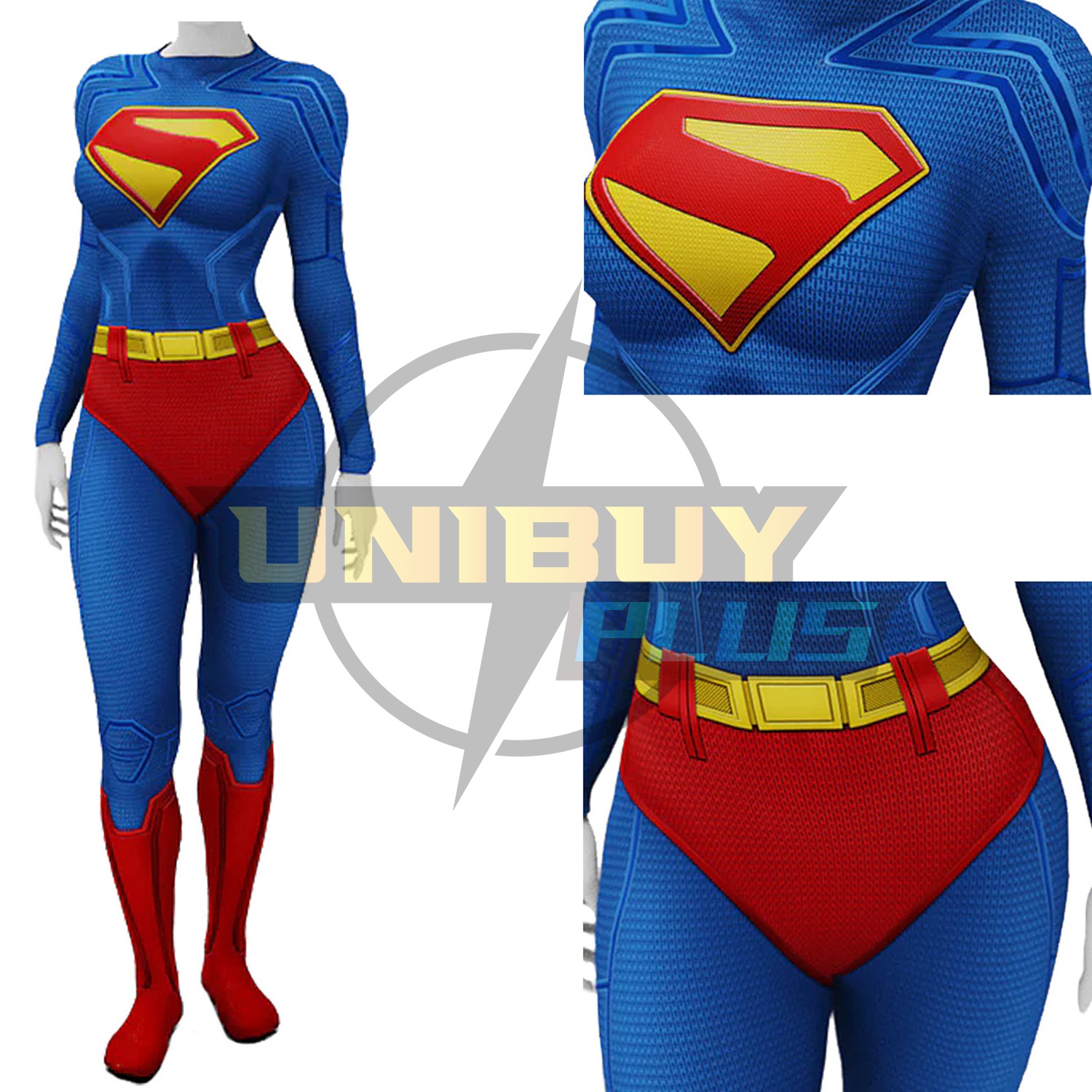 Superman: Legacy Female Ver Costume Cosplay Suit Bodysuit For Kids ...