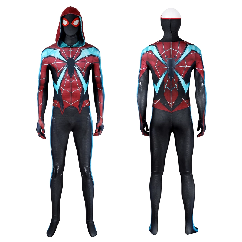 Marvel's Spider-Man 2 Miles Morales Evolved Suit Costume Cosplay Unibuyplus