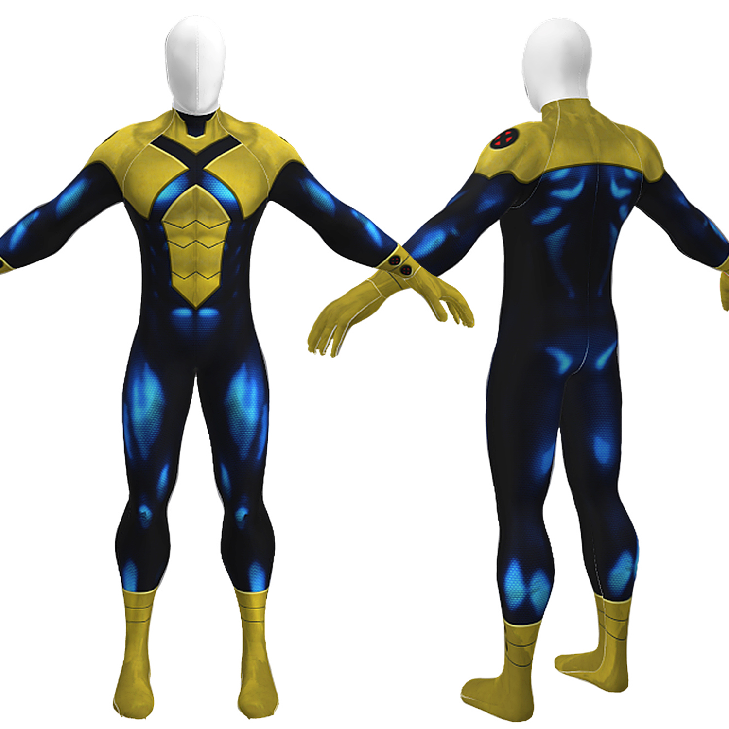 X-Men Cyclops Costume Cosplay Suit Bodysuit For Men Kids From the Ashes ...